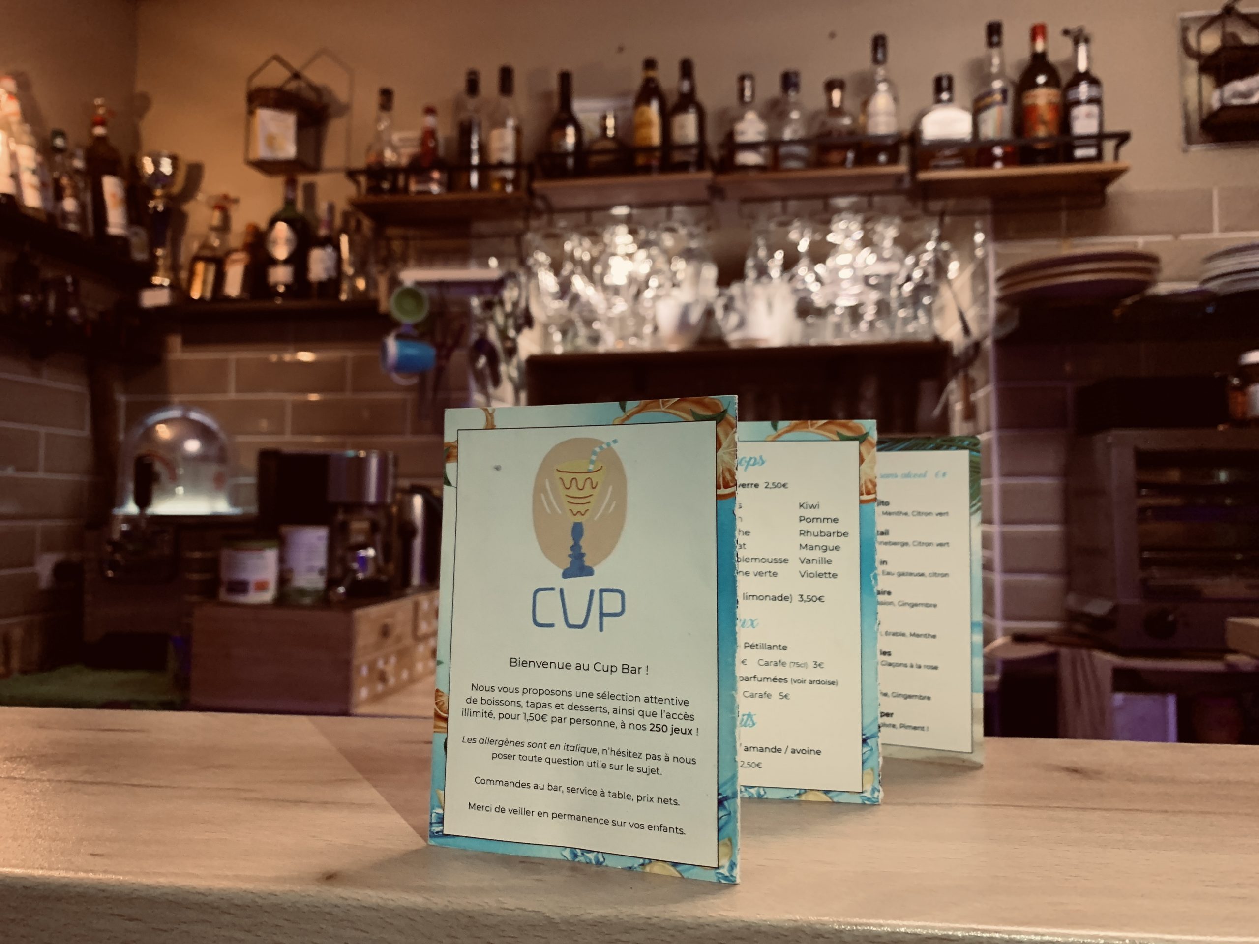 Carte - Le CUP Bar